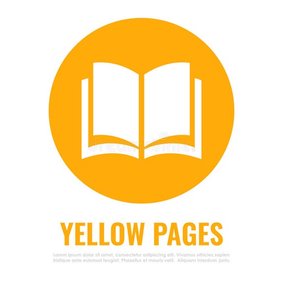 Yellow pages vector icon stock vector. Illustration of data - 375045695