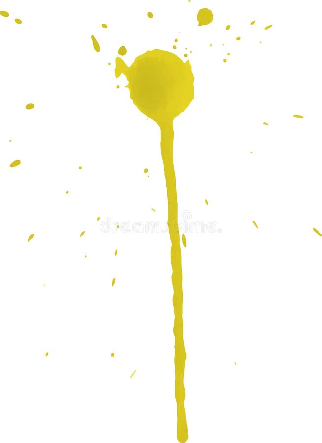 Yellow Paint Drips for a Festive Design. Stock Illustration ...