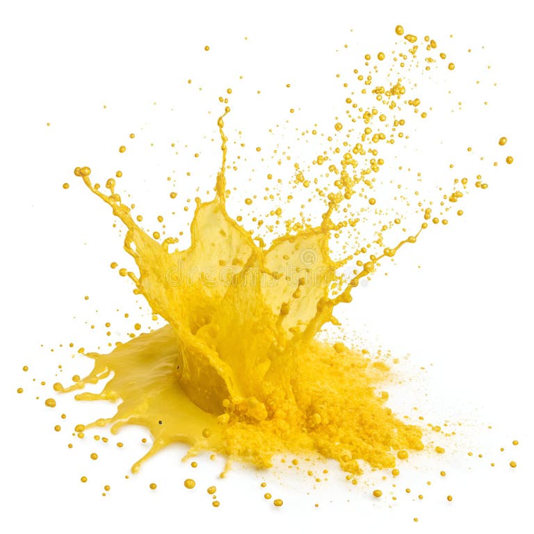 Yellow Paint Explosion stock illustration. Illustration of artistic ...