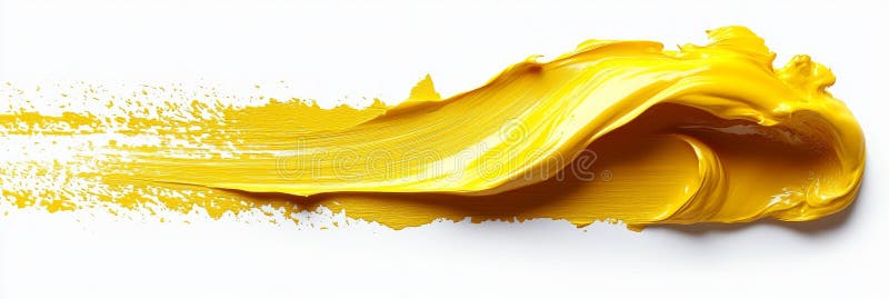 Yellow Paint Mark Isolated Against a See-through Background Stock Image ...