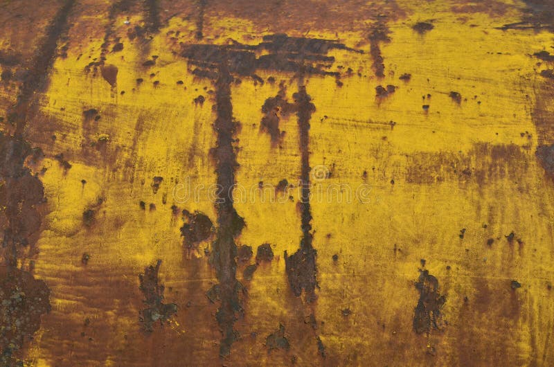 Yellow paint and rust stock photo. Image of scratches - 78021098