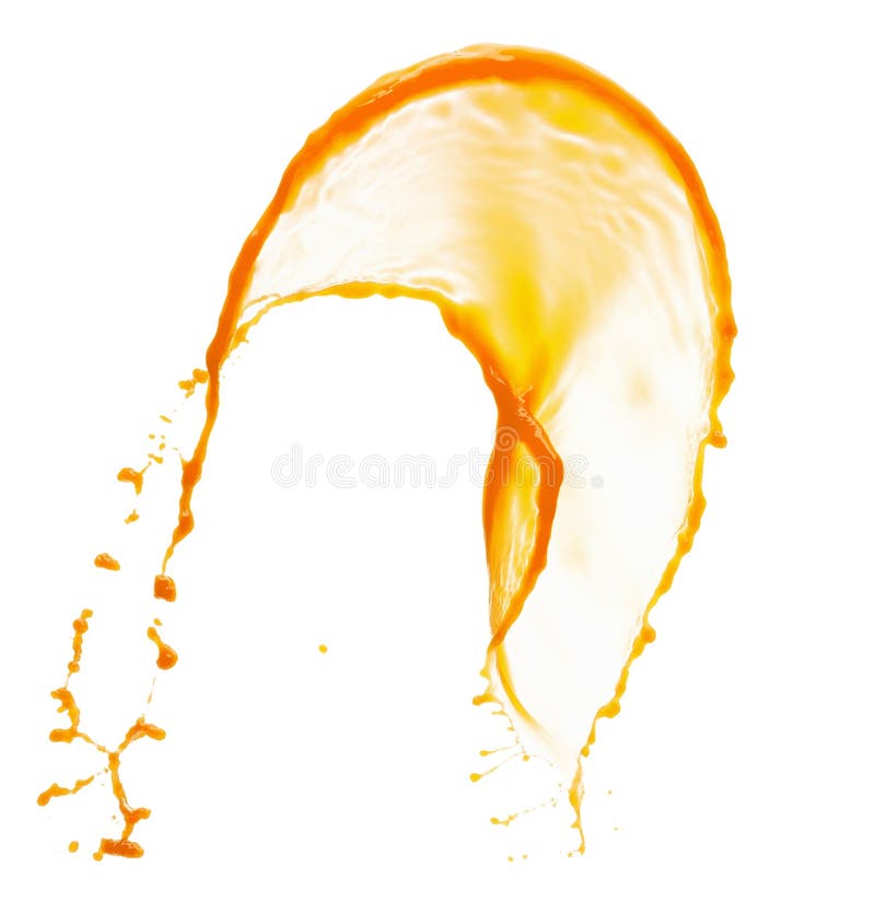 Yellow Paint Splash Isolated on a White Background Stock Image - Image ...