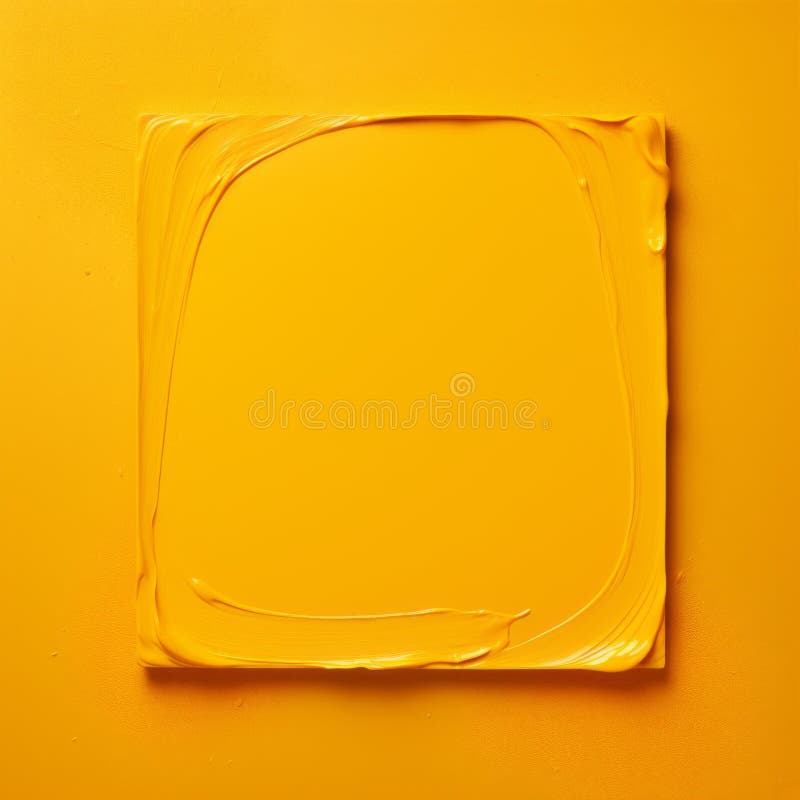 Mustard Square Canvas: a Conceptual Installation Art Icon Stock ...