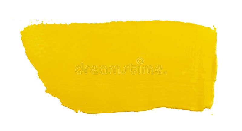 Yellow Paint Swatch on a White Background Stock Photo - Image of yellow ...