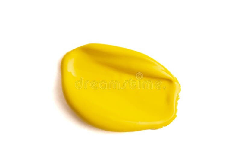 Yellow Paint Swatch on a White Background Stock Photo - Image of yellow ...