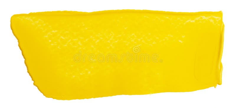 Yellow Paint Swatch on a White Background Stock Image - Image of design ...