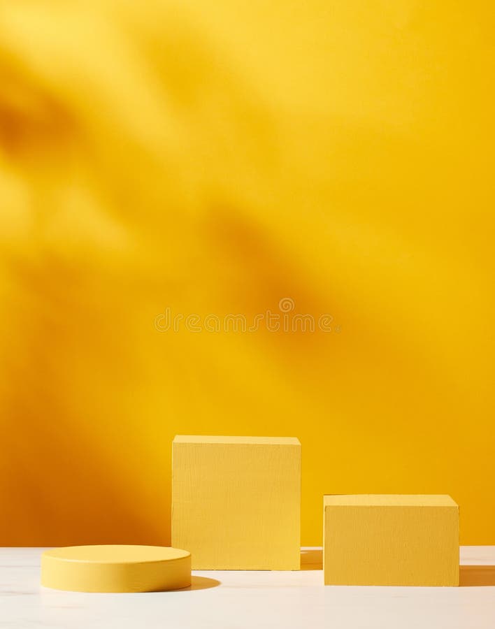 Yellow painted cubes stock image. Image of geometric - 331326937