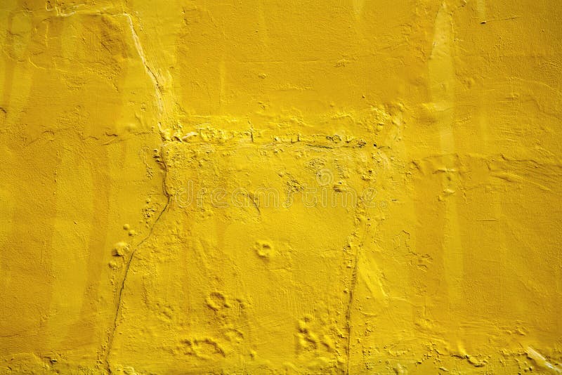 Yellow Painted Plaster Texture Stock Image - Image of crack, plain ...