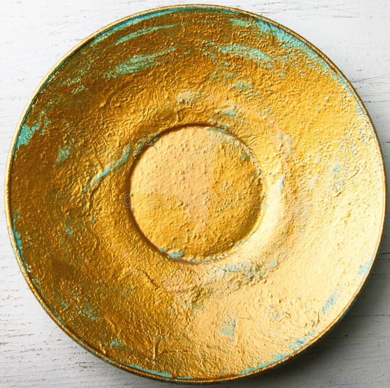 Yellow painted plate stock photo. Image of dinner, paint - 50130658