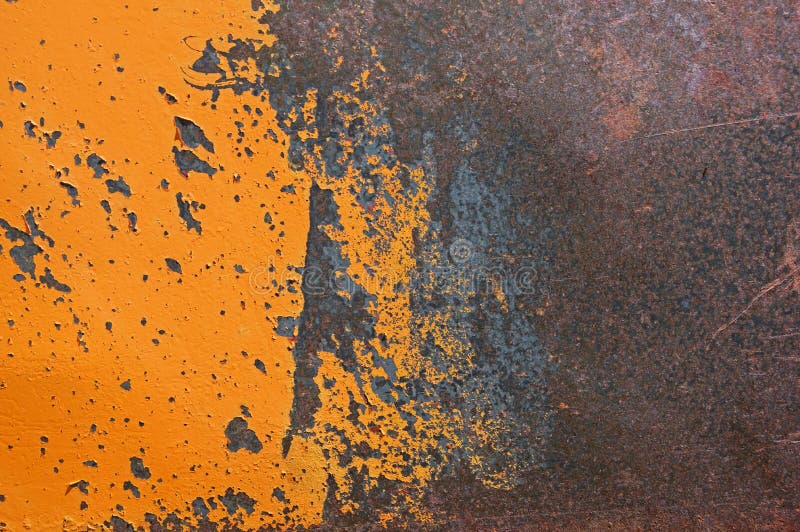 Yellow Painted Rusty Metal Background Stock Image - Image of texture ...