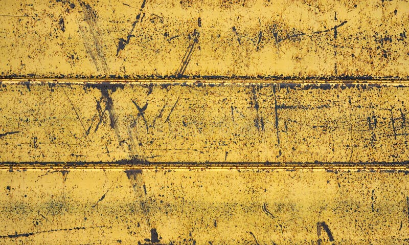 Yellow Painted Rusty Wall with Stains Stock Image - Image of distressed ...