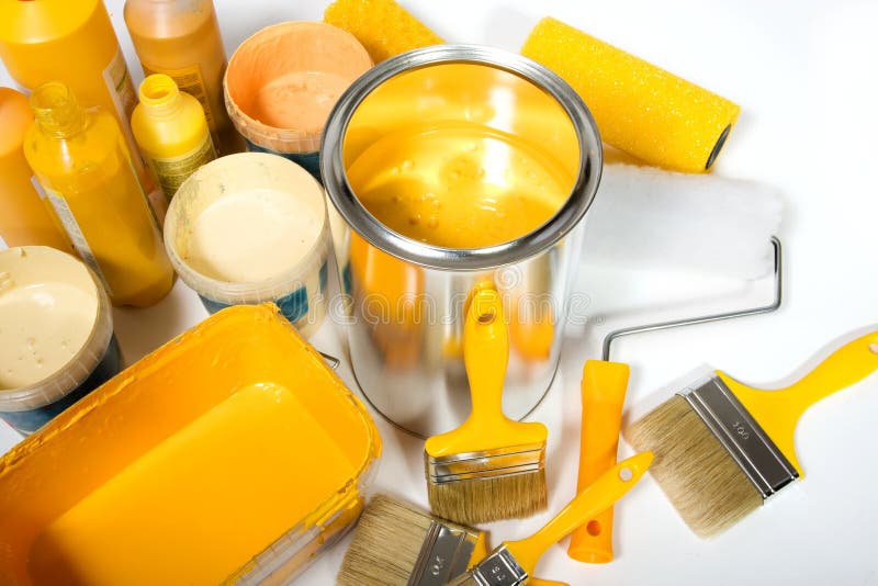 Yellow painting stock image. Image of descriptive, liquid - 17879809