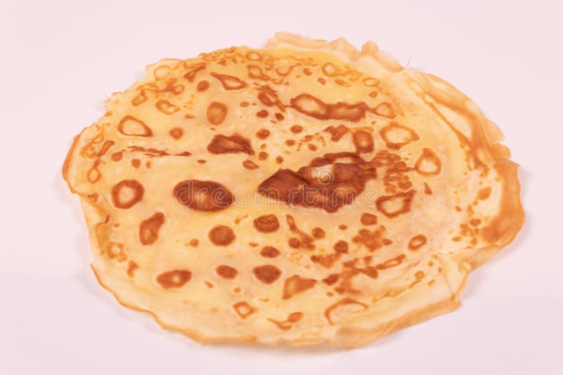 Yellow Pancake with Spots Top View from an Angle Stock Image - Image of ...