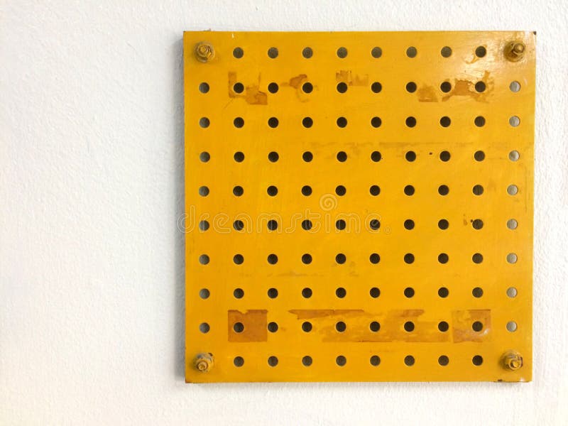 Yellow Panel with Dot Pattern Stock Image - Image of white, wall: 85264959