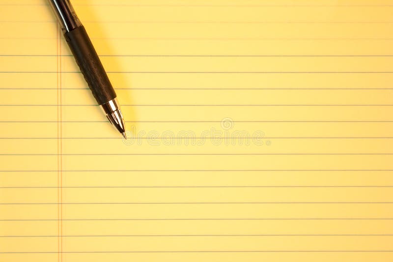 Yellow Wrinkled Lined Note Paper Stock Illustration - Illustration of ...