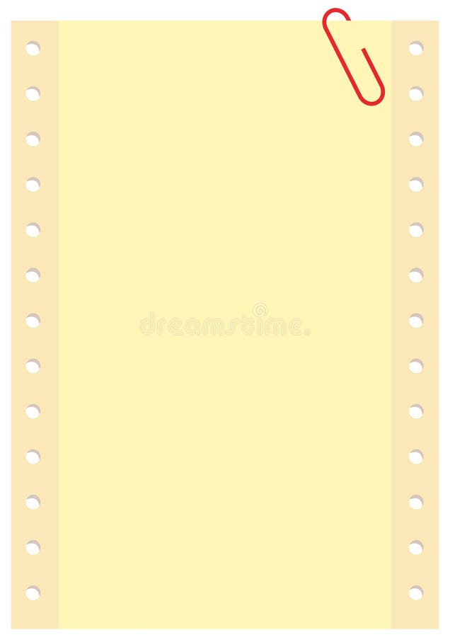 Yellow paper stock vector. Illustration of pattern, paperclip - 16849712