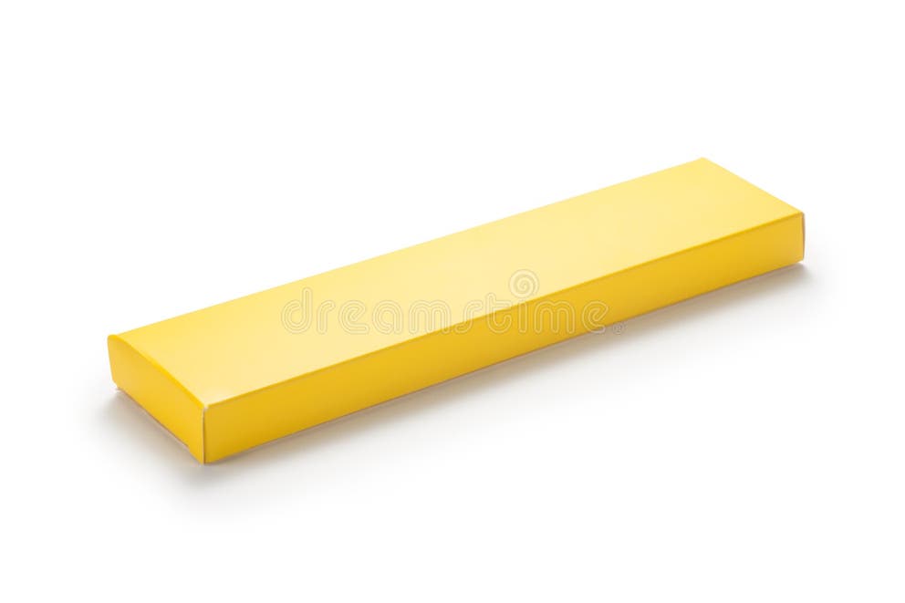 Yellow paper box stock photo. Image of carton, closed - 321016274