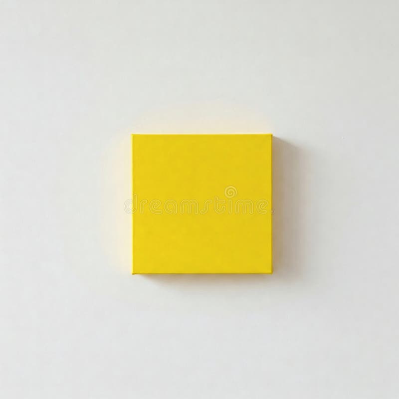 Yellow Paper Cube on a White Background. 3d Rendering, 3d Illustration ...