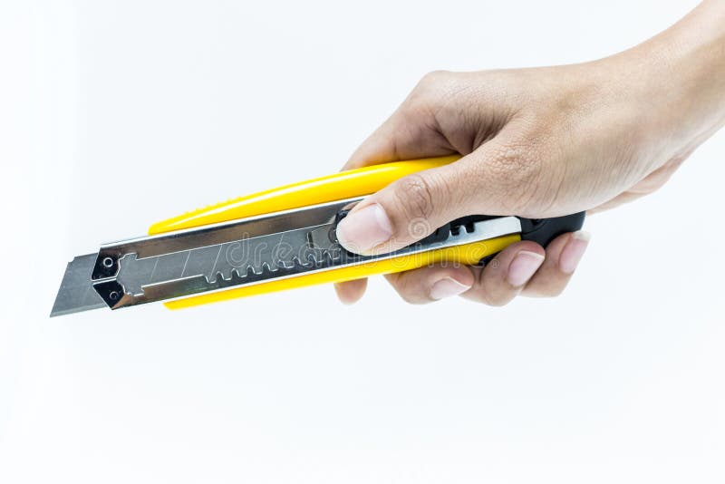 Yellow paper cutter stock photo. Image of cutter, color - 81373618