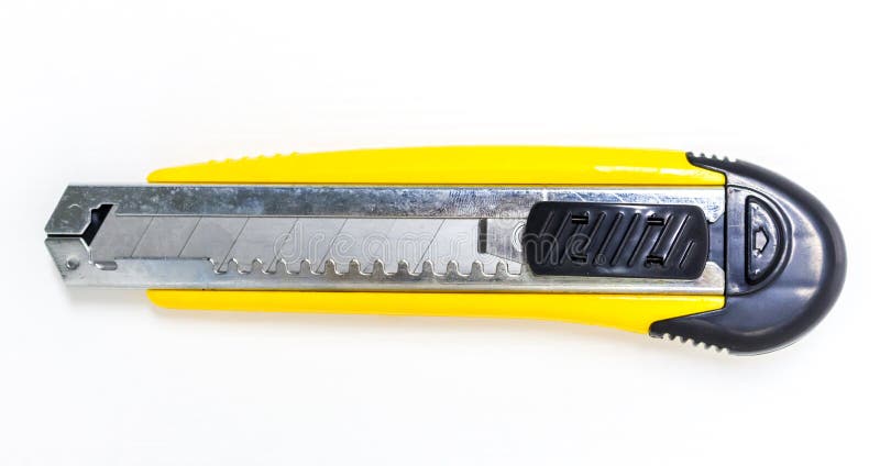 Yellow paper cutter stock image. Image of tool, blade - 81376825