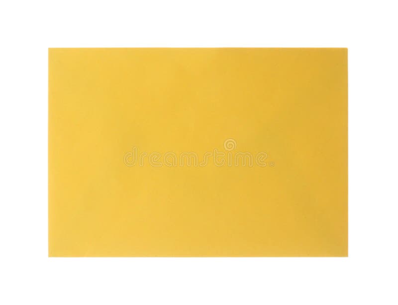 Yellow Paper Envelope Isolated on White. Mail Service Stock Photo ...