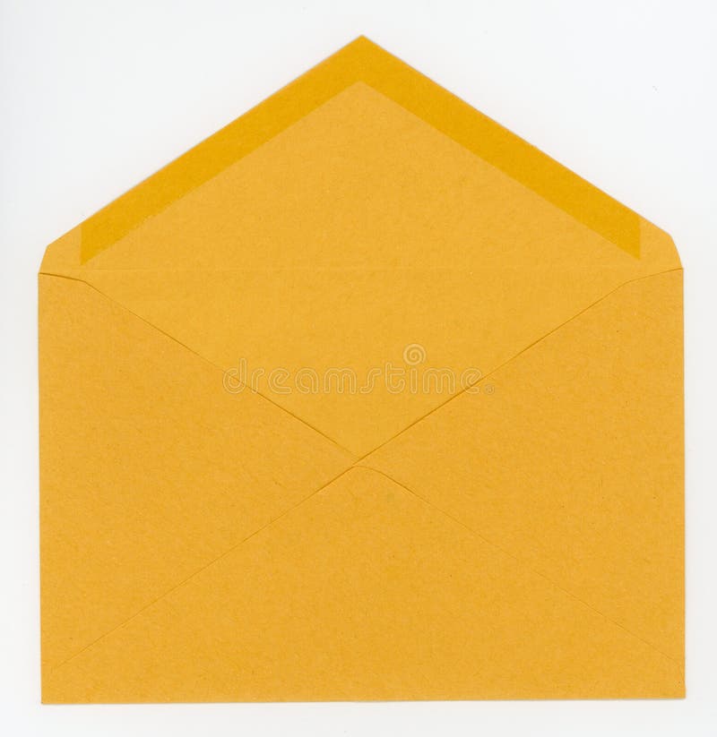 Yellow paper envelope stock image. Image of receive - 127498229
