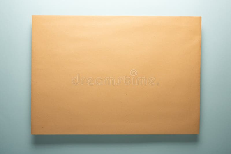 Yellow Paper Envelope with Shadow. Paper Texture Stock Image - Image of ...