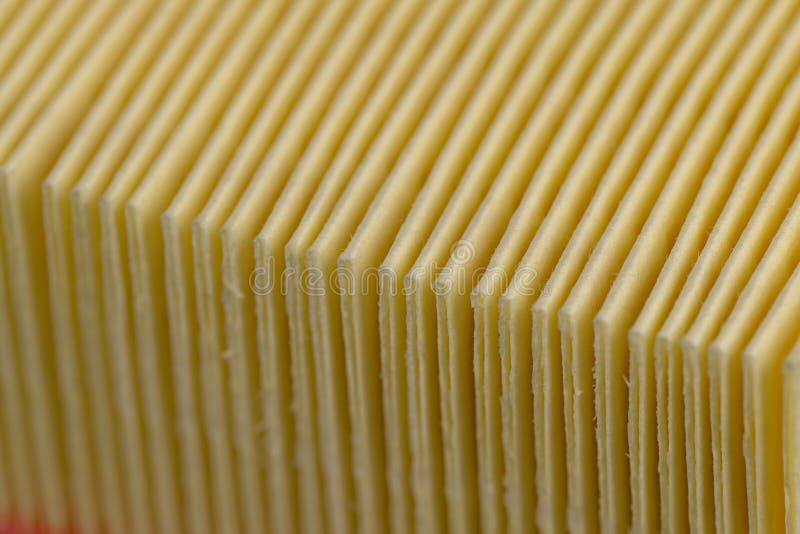 Yellow Paper Filter for Cleaning the Air from Dust and Dirt in the Car ...