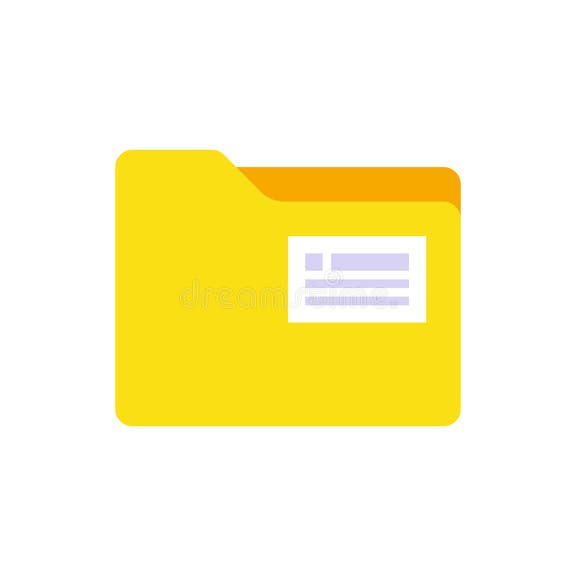 Yellow Paper Folder Storage with Label for Documents Directory ...