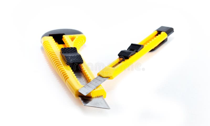 Yellow paper knife stock image. Image of craft, design - 19432779