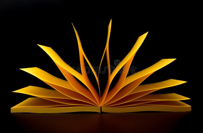 Yellow Paper Note Stickers in Black Background Stock Photo - Image of ...