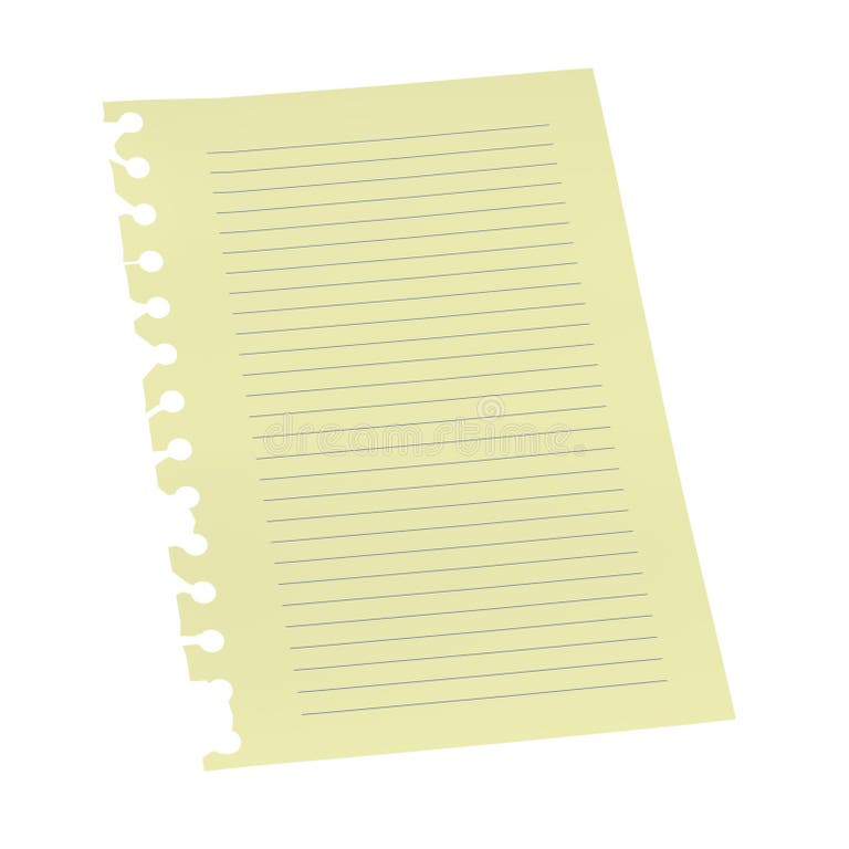 Yellow paper for notes stock illustration. Illustration of text - 24911234