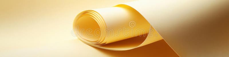 Yellow Paper Roll Shows Abstract Concept, Soft Texture, Creative ...
