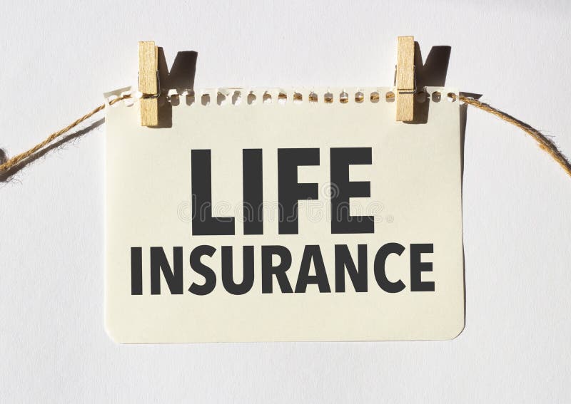 Yellow Paper Sheet with Life Insurance Words. Stock Image - Image of ...