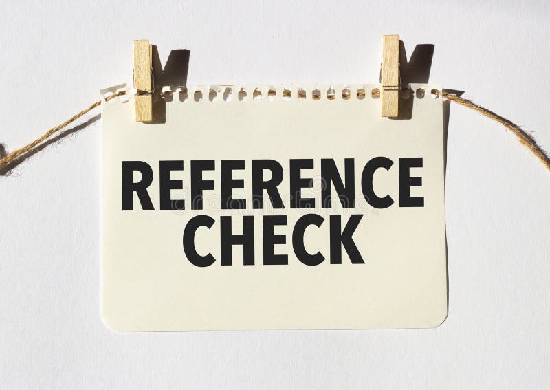 Reference Checks are Shown Using the Text Stock Image - Image of ...