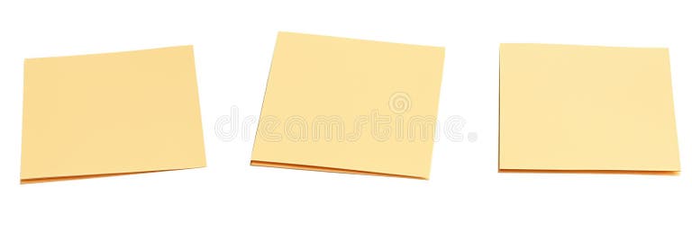 Yellow Paper Sheets Arranged in a Row, Showcasing Blank Surfaces Ideal ...
