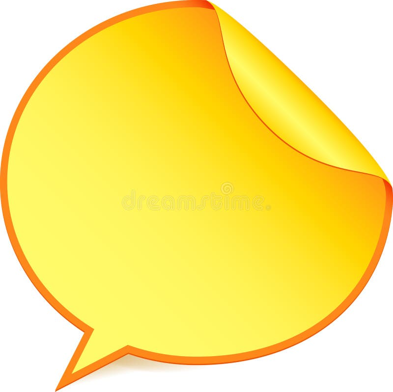 Yellow Paper Speech Bubble Sticker Stock Vector - Illustration of sale ...