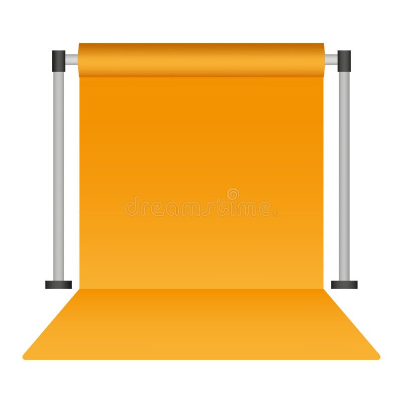 Yellow Paper Studio Backdrop. Canvas Studio in Realistic Style. Vector ...