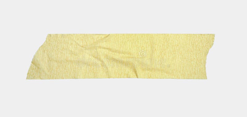 Yellow Paper Tape on a White Background Stock Photo - Image of tape ...