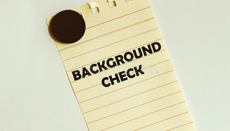 Yellow Paper with Text Background Check on the White Fridge Stock Image ...