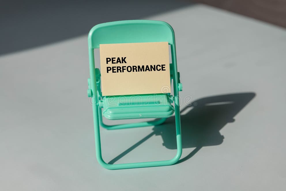 Yellow Paper with the Text PEAK PERFORMANCE Stock Image - Image of suit ...