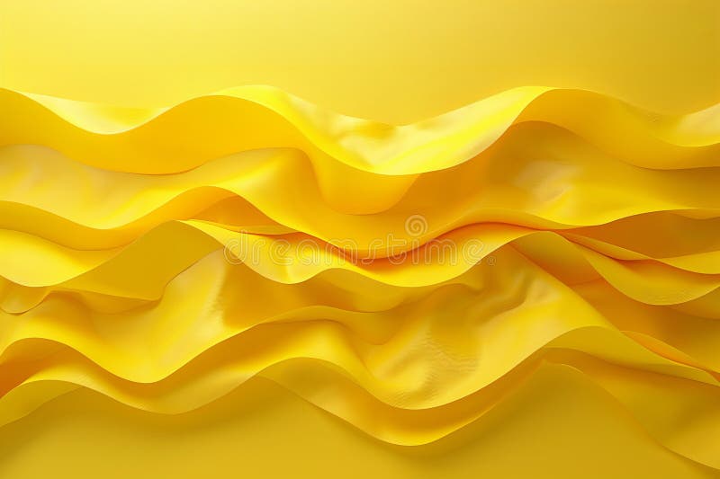 Of Yellow Paper Waves, Close Up, Yellow Background, Low Angle Shot ...