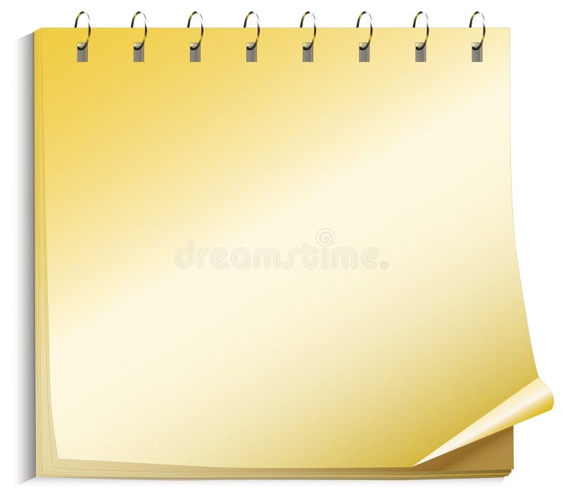 Yellow Papers of the Notebook Stock Vector - Illustration of izolate ...