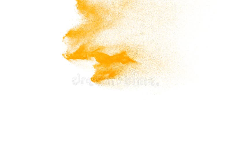 Freeze Motion of Yellow Dust Splash on Background Stock Image - Image ...