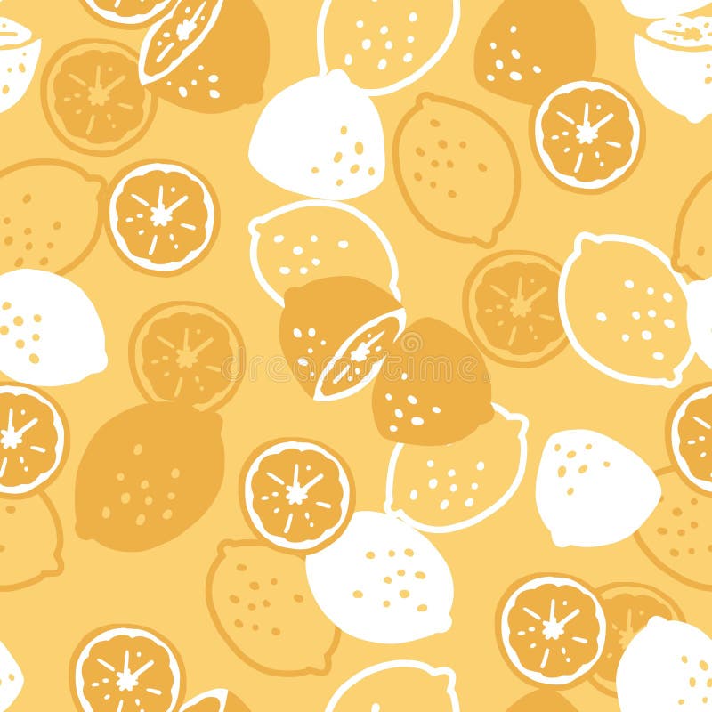 Yellow Party with Lemon Abstract Vector Background Pattern Stock Vector ...