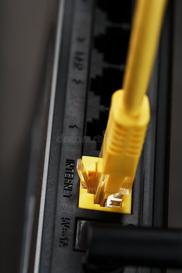 Lan port on router stock photo. Image of check, wifi - 35880862