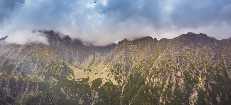 A Yellow Path To Przelecz Krzyzne in Tatra Mountains Stock Image ...