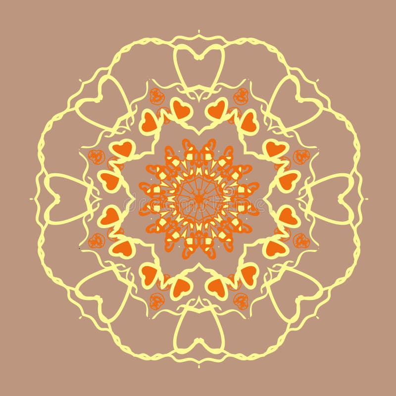 Yellow lace pattern stock illustration. Illustration of classy - 125982840