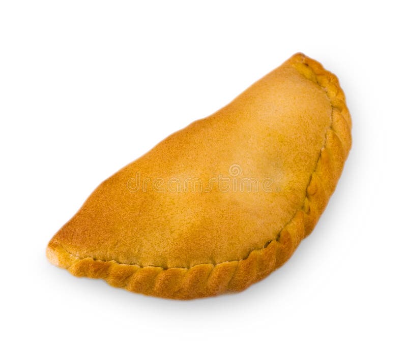 Yellow Patty with Stuffing on White Background. Stock Image - Image of ...