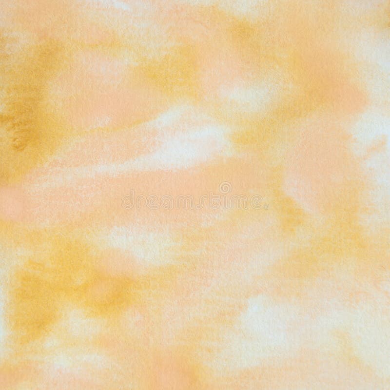 Yellow and Peach Abstract Watercolor Stock Illustration - Illustration ...
